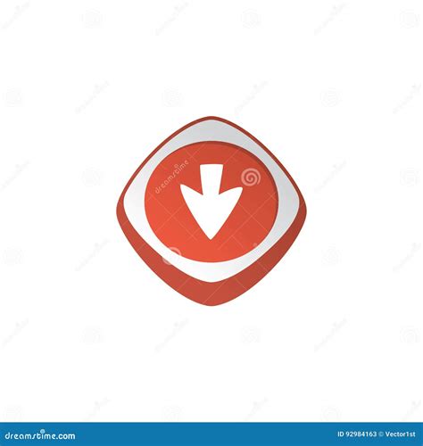 Arrow Cursor Glossy Color App Icon Button Game Asset Theme Stock Vector Illustration Of Click