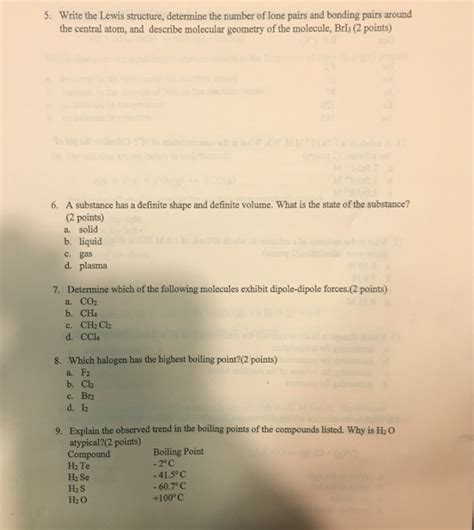 Solved Write The Lewis Structure Determine The Number Of