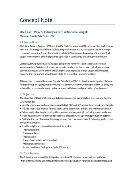Detailed Concept Note Spc Sfc Analysis Cdf Pdf Data Energy Development