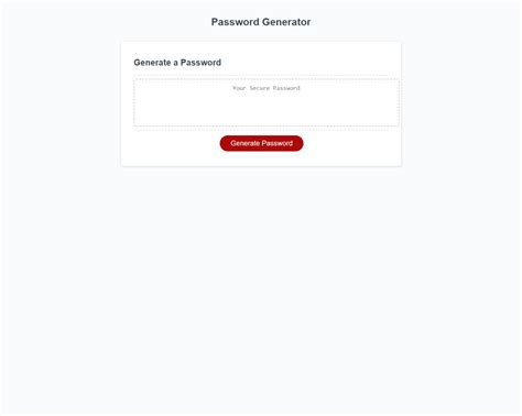 Github Wrxguy2012 Random Password Generator This Application Will