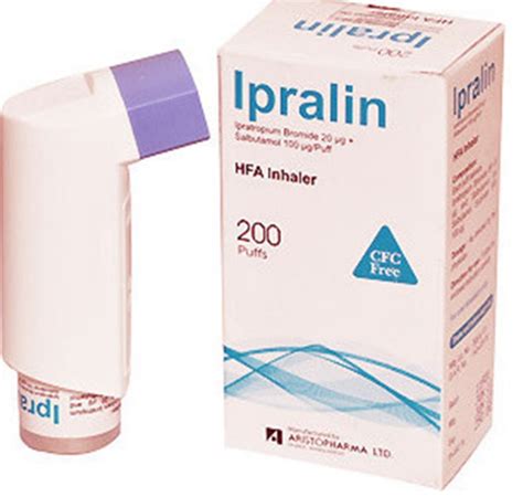 Ipralin Ipratropium Bromide Salbutamol Sulfate 20mcg 100mcg Per