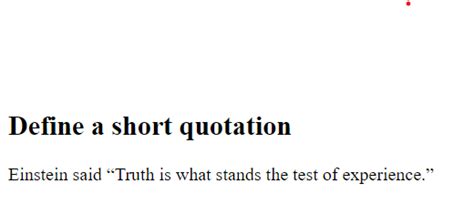 How To Add A Short Quotation Using Html Geeksforgeeks