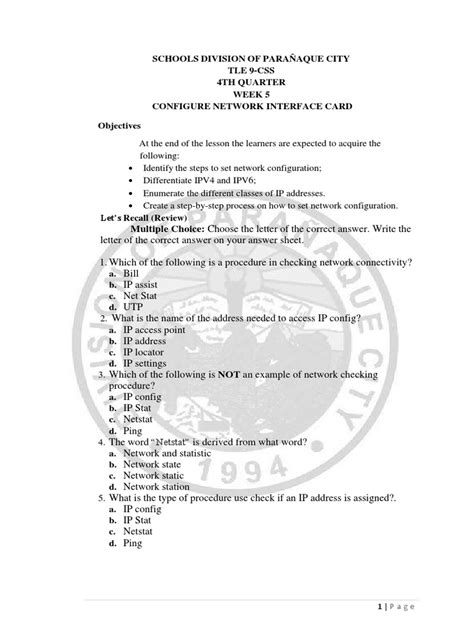 tle grade9css module4 quarter4 week5 download free pdf ip address