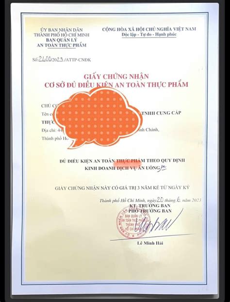 Những thông tin và quy định cần biết về Giấy phép Vệ sinh An toàn thực phẩm ATTP