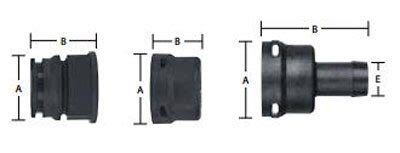 Фитинг фланцевый SQC, адаптер на шланг 1/2", F, со скрепкой и кольцевым ...
