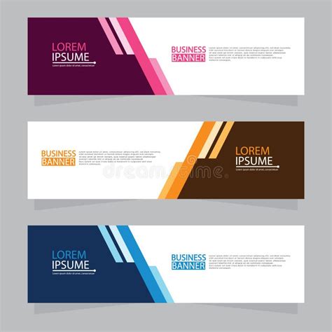 Vector Abstract Design Web Banner Template Web Design Elements Header Design Stock Vector