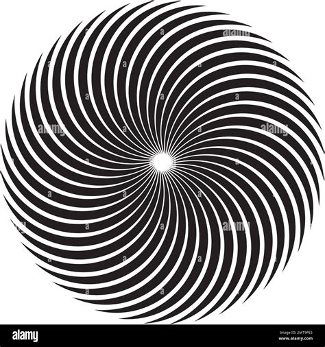 Abstract Spirally Shape Motif Vector Twirling Curved Radiating Lines Stock Vector Image
