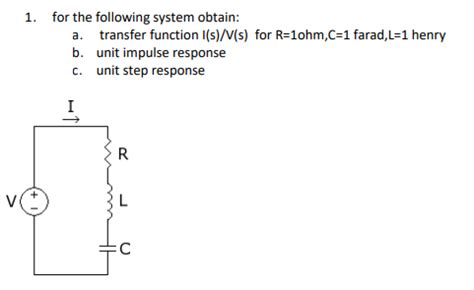 Solved For The Following System Obtain A Transfer Function Chegg Com