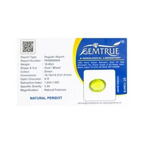 Green Oval Natural Peridot Gemstone 16 85 At Rs 4000 Carat In Jaipur Id 2853196982555
