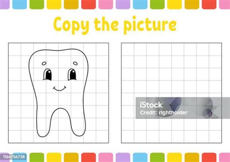 그림을 복사합니다 아이들을위한 책 페이지를 색칠 교육 개발 워크 시트 어린이를위한 게임 필기 연습 귀여운 만화 벡터 일러스트 교습에 대한 스톡 벡터 아트 및 기타 이미지