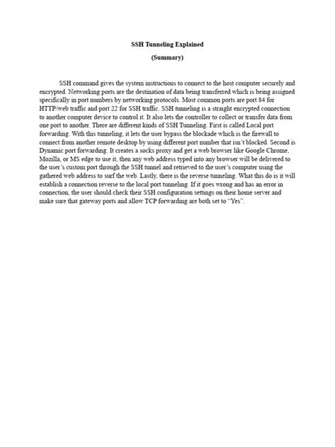 Tp Data Comms Pre Finals Ssh Tunneling Explained Pdf