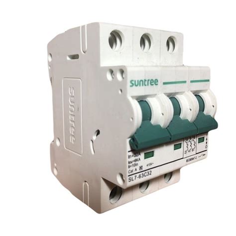ac เบรกเกอร์ suntree sl7 63 series ac mcb 3 poles 6ka 25a 230v 415v