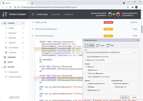 Sql Compare Schema Comparison Tool To Diff Sql Databases