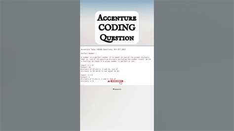Accenture Coding Questions 2023 Youtube
