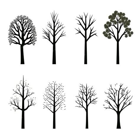 Premium Photo 2d Flat Tree Cartoon Style On White Background