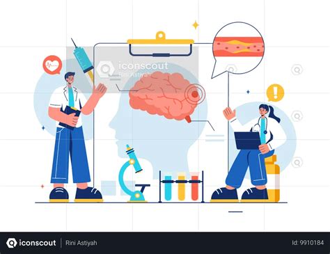Doctor Tests Human Brain Illustration Free Download Healthcare