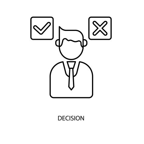 Decision Concept Line Icon Simple Element Illustration Decision Concept Outline Symbol Design