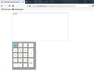 JavaScript Virtual Keyboard MindFusion
