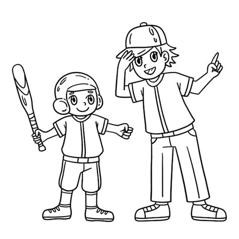 무료로 다운로드 가능한 야구 미술 색칠하기 벡터 And 일러스트 Freepik
