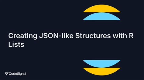 Creating Json Like Structures With R Lists Codesignal Learn