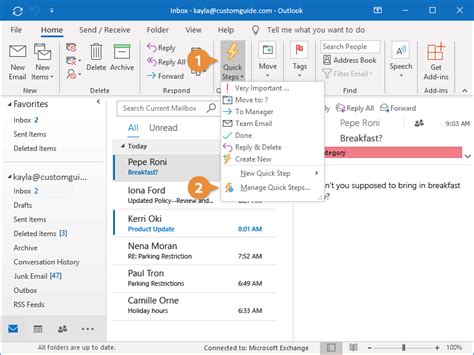Quick Steps Customguide
