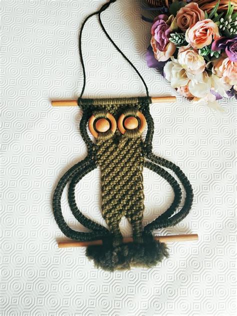 Красиве макраме пано сова 🦉 — цена 150 грн в каталоге Панно Купить