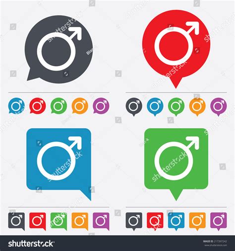 Male Sign Icon Male Sex Button Stock Vector Royalty Free 217397242 Shutterstock