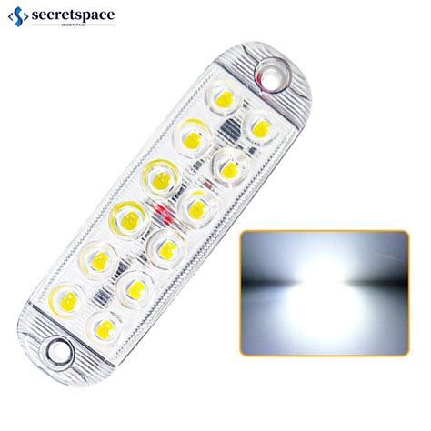 Secretspace หลอดไฟกระพริบเตือน Led 12 ดวง 12 80v สําหรับติดรถบรรทุก รถ