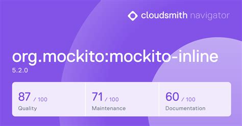 org mockito mockito inline 5 2 0 maven package quality cloudsmith
