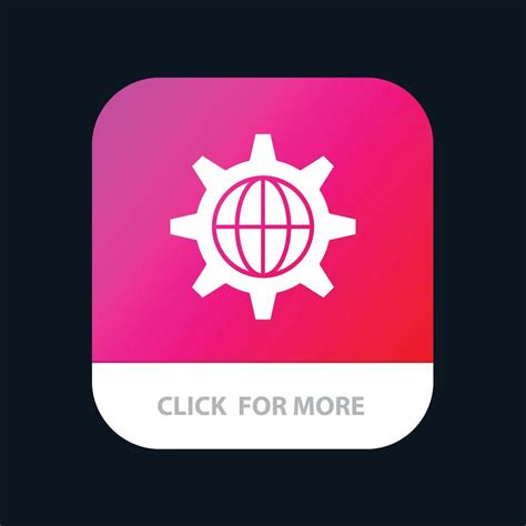 Security World Globe Internet Mobile App Button Android And Ios Glyph Version 17998414 Vector