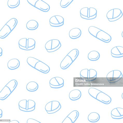 의약품 캡슐 약 약물 알약 및 정제와 원활한 패턴 의료 약국 배경과 질감 낙서 스타일의 벡터 Eps10 일러스트레이션 0명에