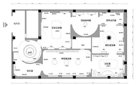 展馆展览展厅平面布置方案设计图 花瓣网