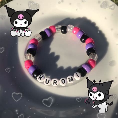 Kuromi Kandi Bracelet Pulseras Bonitas Estuches Para Joyeria Diseños De Joyería Con Cuentas