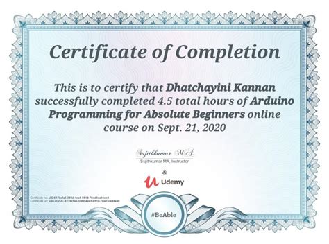 Dhatchayini Kannan On Linkedin Udemy Arduino Happylearning Coreskills
