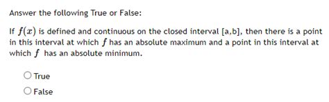 solved answer the following true or false if f x is