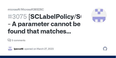 Sclabelpolicyscretentioncompliancerule A Parameter Cannot Be Found