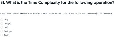 Solved What Is The Time Complexity For The Following Chegg