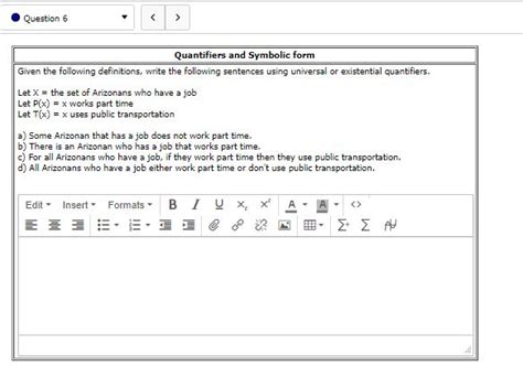 Solved Quantifiers And Symbolic Formgiven The Following