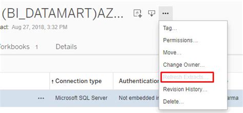 Manual Refresh For Extract In Tableau Online