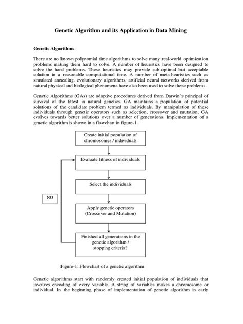 Genetic Algorithm Pdf Genetic Algorithm Statistical Classification