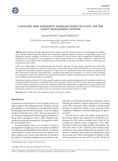 pdf a dynamic risk assessment modeling based on fuzzy anp for safety