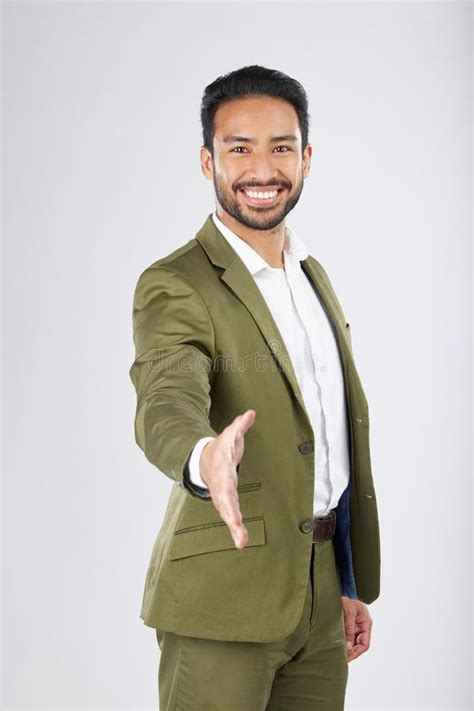 Business Man Shaking Hands Or Offer In Introduction Partnership And