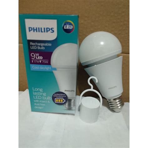 Jual Lampu Philips Led Bulb Rechargeable Emergency Watt Putih K Shopee Indonesia