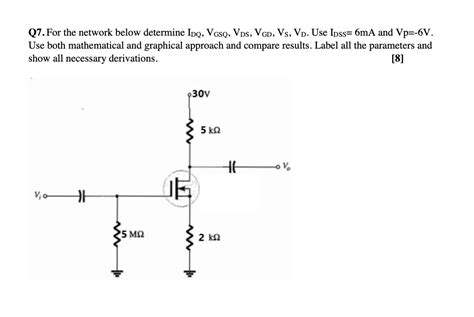 Solved Q For The Network Below Determine IDQ VGsQ VDs Chegg