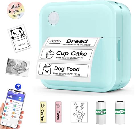 Miouca Label Maker Machine With Tape 14 Sizes Mini Sticker Printer Bluetooth