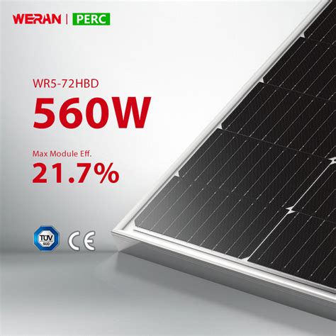 540w 560w Perc Solar Panels Mono Perc Solar Panel Manufacturer