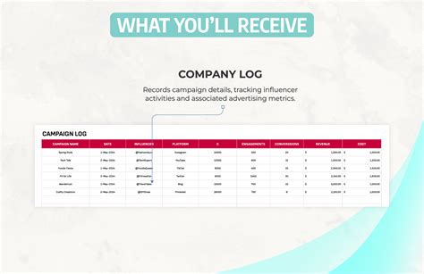 Influencer Campaign Advertising Roi Tracker Template In Excel Google Sheets Download