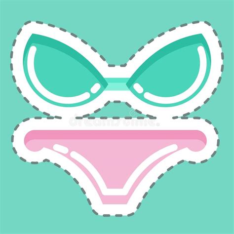 Sticker Line Cut Suit Wear Suitable For Summer Symbol Simple Design Editable Design Template