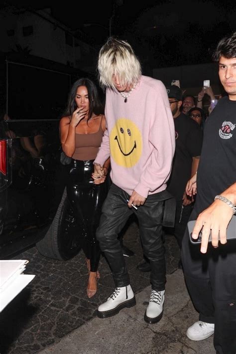 Megan Fox Hot In Latex Leggings Arriving At Yung Blud Concert The