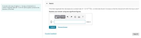 Solved A Circular Wire Loop Of Radius R Cm Is Immersed In Chegg